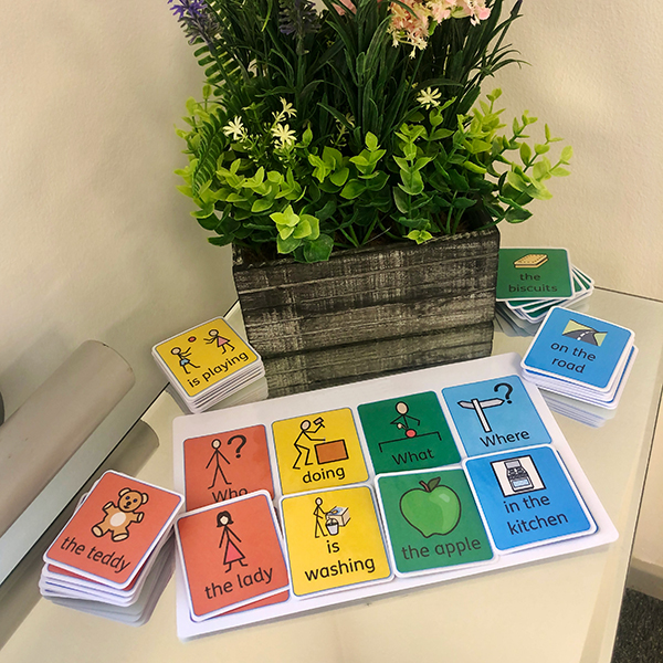 Sentence Building Board & Tiles Set for Language Development